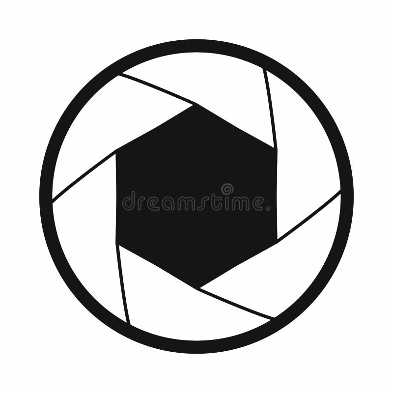 Camera Shutter Aperture Icon, Simple Style Stock Vector - Illustration ...