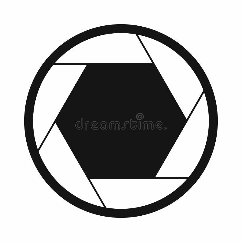 Camera Shutter Aperture Icon, Simple Style Stock Vector - Illustration ...