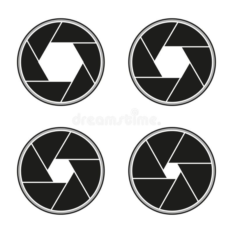 Camera Shutter with Aperture for Photography Concepts. Vector ...