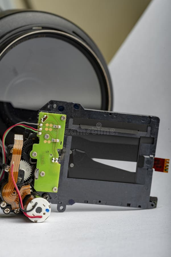 Camera Shutter. Camera Mechanism Stock Photo - Image of mirror ...