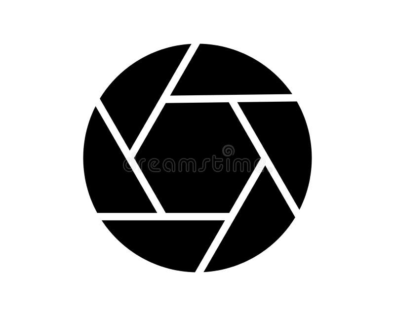 Camera Shutter Icon in Black Solid Flat Design Icon Isolated on White ...