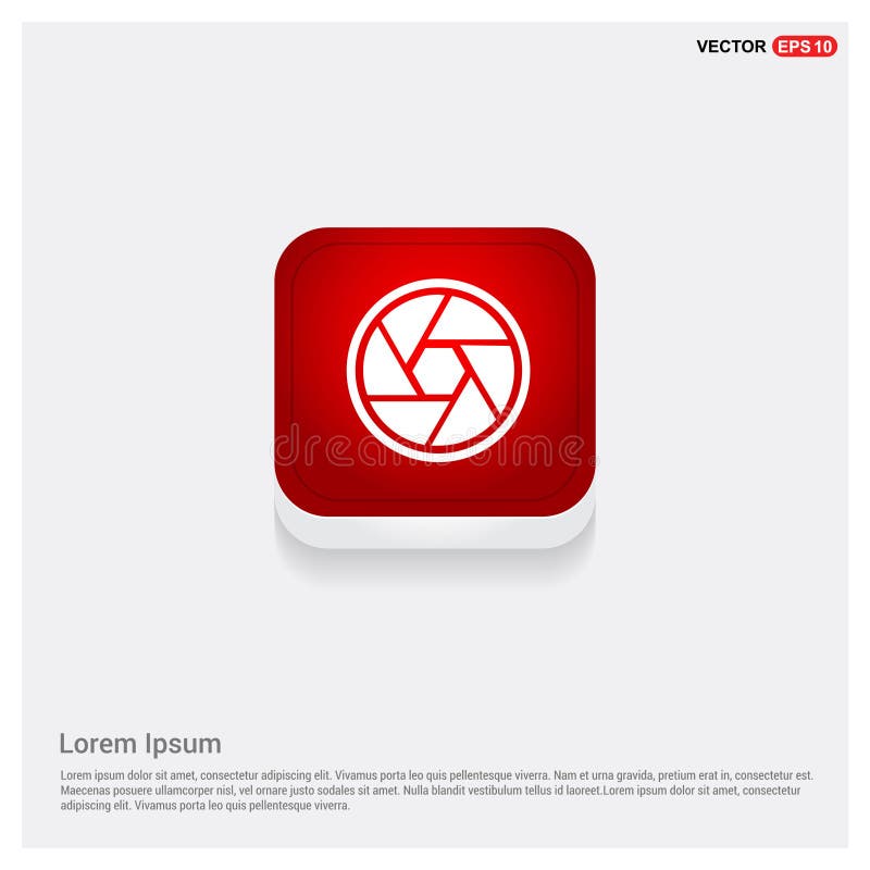 Camera shutter icon stock vector. Illustration of macro - 132406142