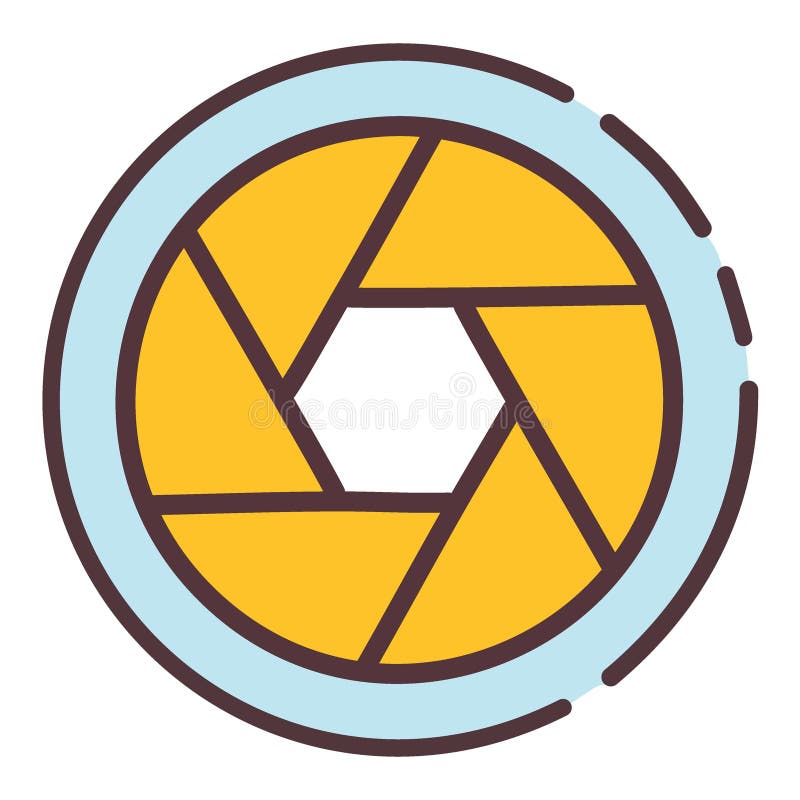 Camera Shutter Icon Design. Brightly Colored Icon Representing a Camera ...