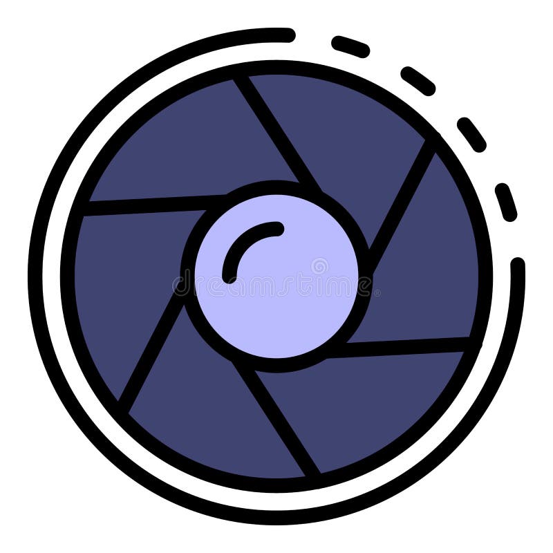 Camera Shutter Icon Color Outline Vector Stock Vector - Illustration of ...