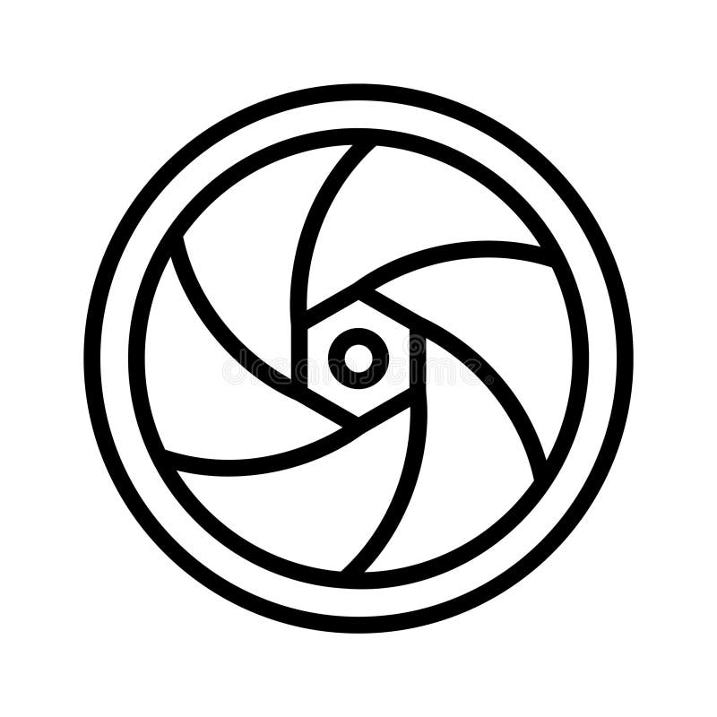 Camera Shutter Icon Representing Photography and Creativity. Stock ...