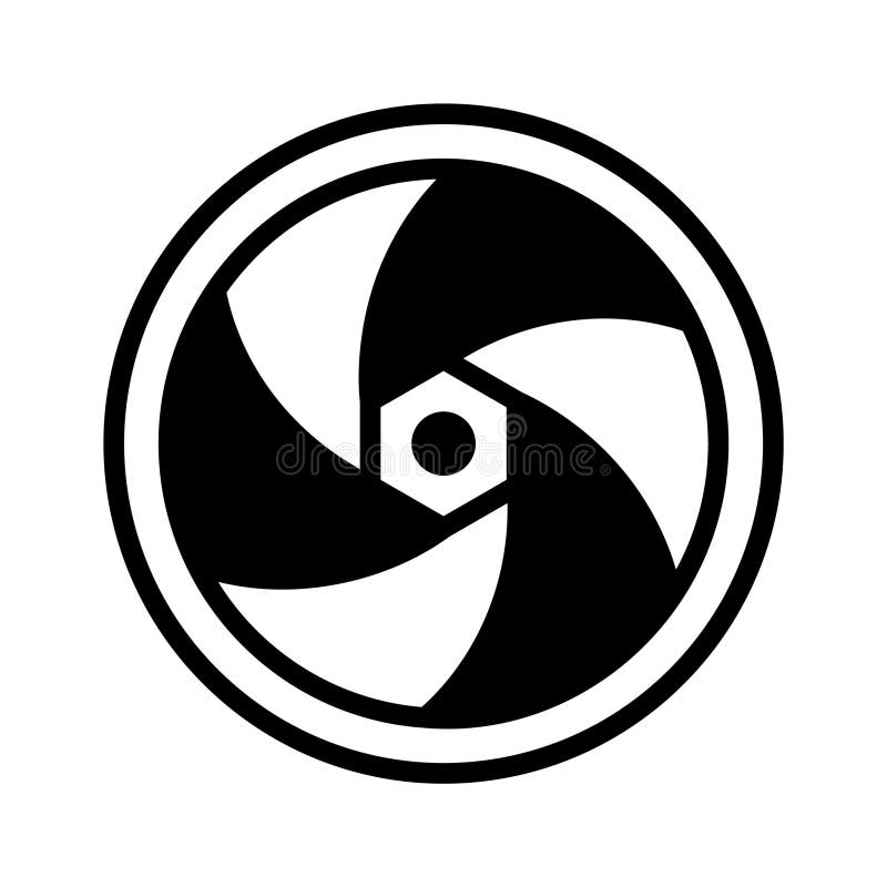 Camera Shutter Icon Representing Photography and Creativity. Stock ...