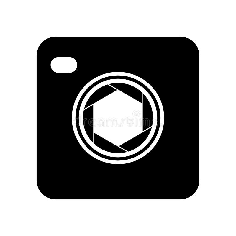 Camera Shutter Icon Symbol and Shutter Blade Vector Stock Vector ...