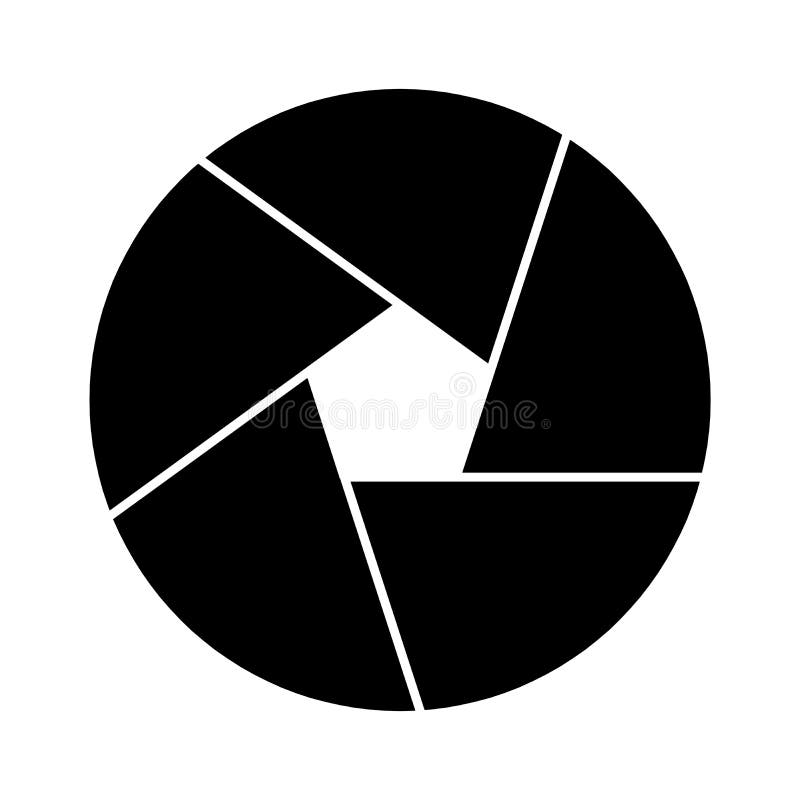 Camera Shutter Icon Symbol and Shutter Blade Vector Stock Vector ...