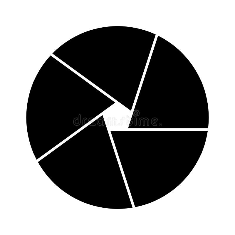 Camera Shutter Icon Symbol and Shutter Blade Vector Stock Vector ...