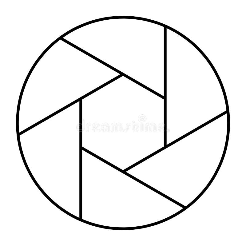 Camera Shutter Icon Symbol and Shutter Blade Vector Stock Vector ...