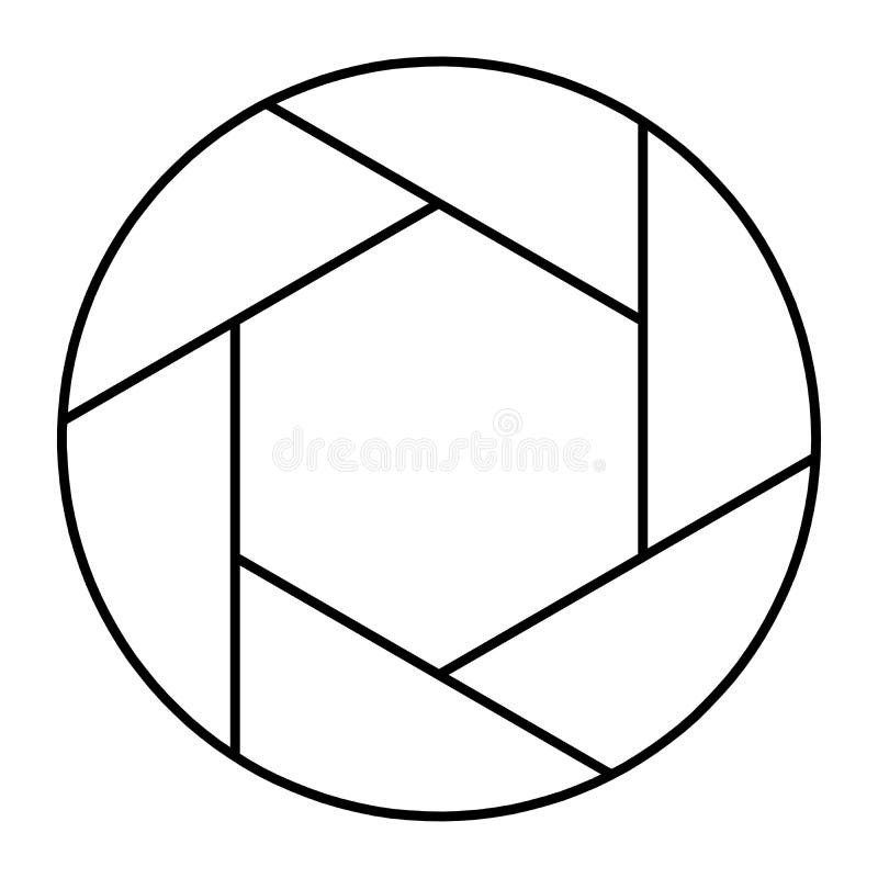 Camera Shutter Icon Symbol and Shutter Blade Vector Stock Vector ...