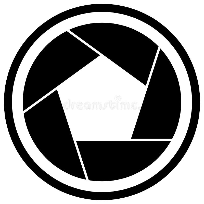 Camera Shutter Icon Symbol and Shutter Blade Vector Stock Vector ...