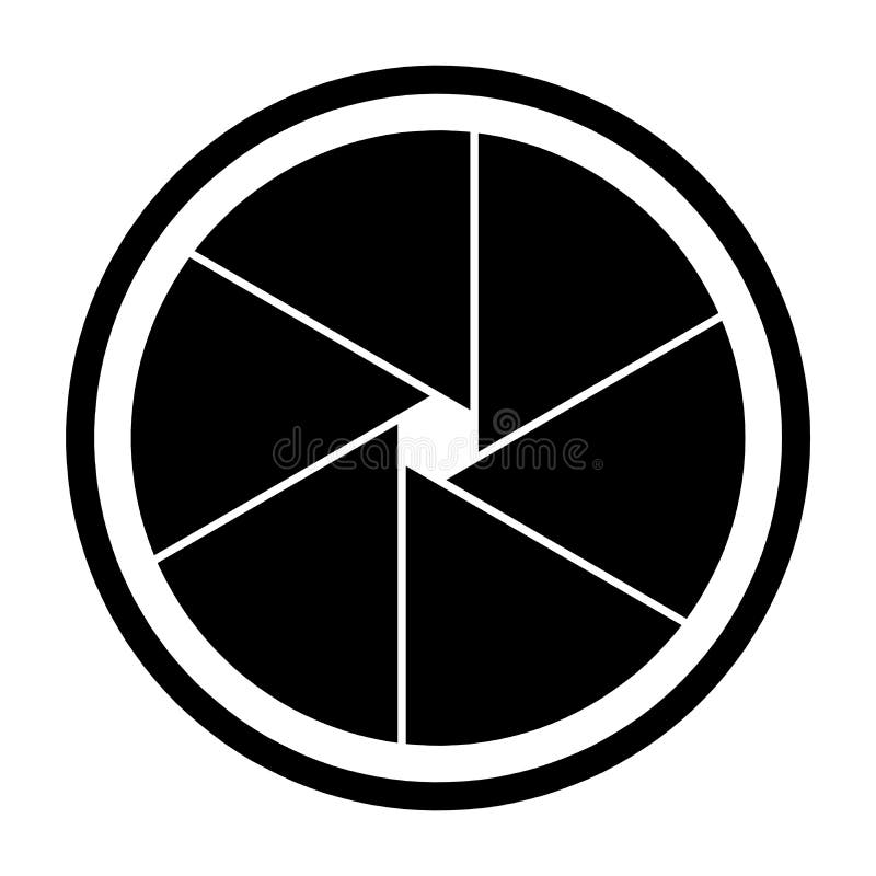 Camera Shutter Icon Symbol and Shutter Blade Vector Stock Vector ...