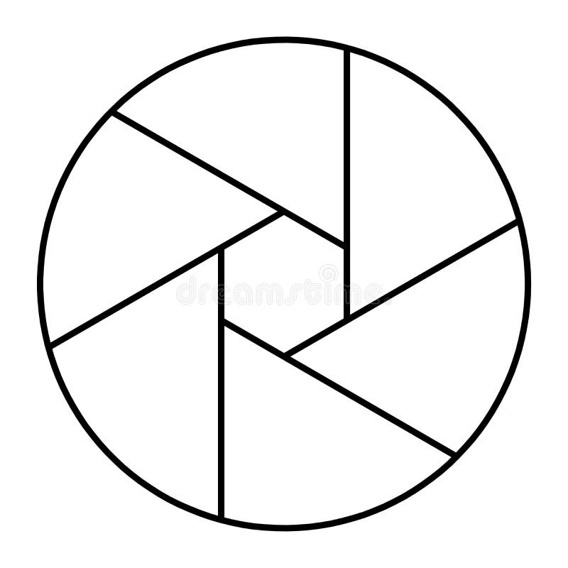 Camera Shutter Icon Symbol and Shutter Blade Vector Stock Vector ...