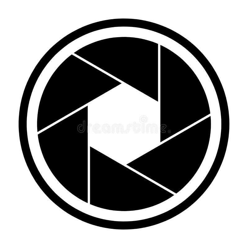 Camera Shutter Icon Symbol and Shutter Blade Vector Stock Vector ...