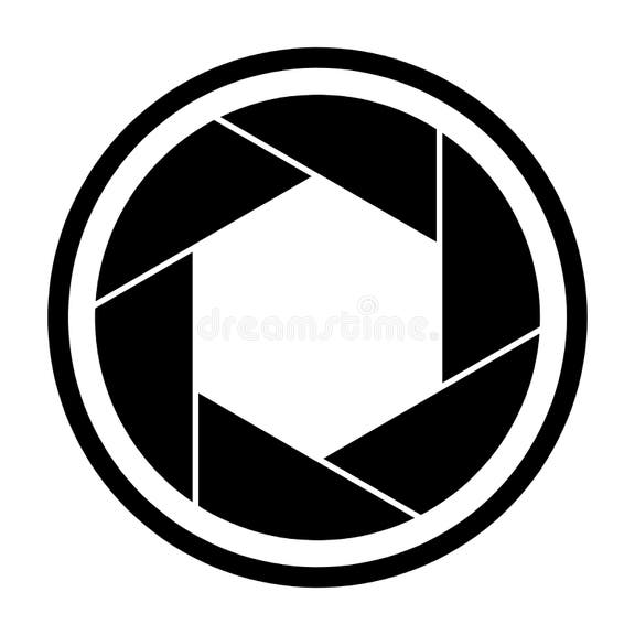 Camera Shutter Icon Symbol and Shutter Blade Vector Stock Vector ...