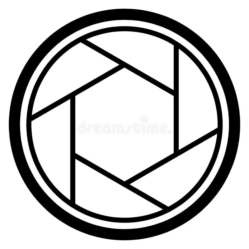 Camera Shutter Icon Symbol and Shutter Blade Vector Stock Vector ...