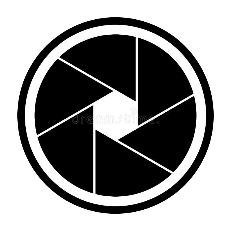 Camera Shutter Icon Symbol and Shutter Blade Vector Stock Vector ...