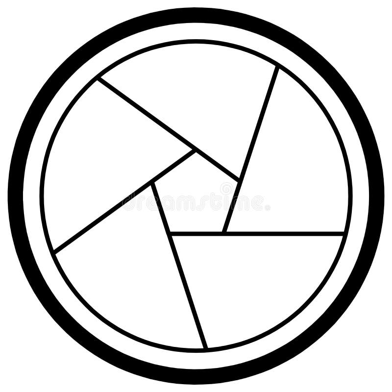 Camera Shutter Icon Symbol and Shutter Blade Vector Stock Vector ...