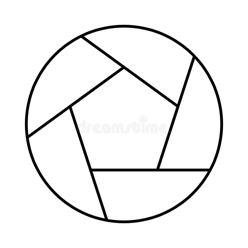 Camera Shutter Icon Symbol and Shutter Blade Vector Stock Vector ...