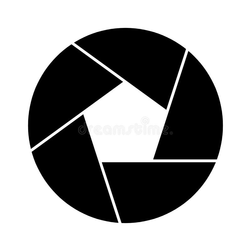 Camera Shutter Icon Symbol and Shutter Blade Vector Stock Vector ...