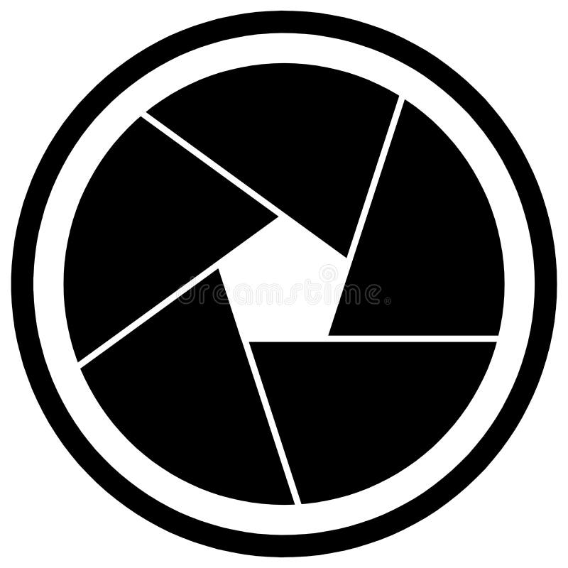 Camera Shutter Icon Symbol and Shutter Blade Vector Stock Vector ...