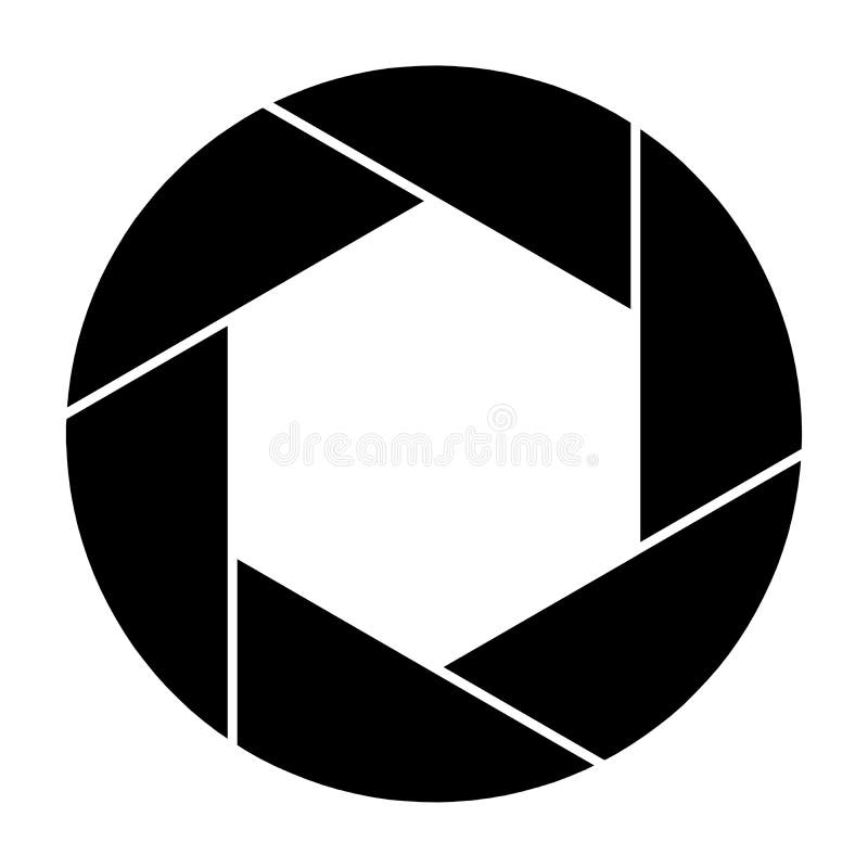 Camera Shutter Icon Symbol and Shutter Blade Vector Stock Vector ...