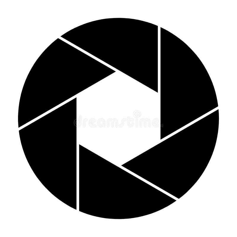 Camera Shutter Icon Symbol and Shutter Blade Vector Stock Vector ...