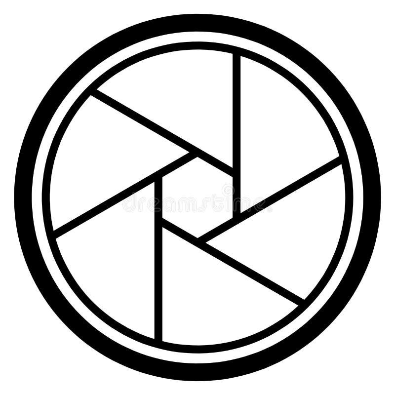 Camera Shutter Icon Symbol and Shutter Blade Vector Stock Vector ...