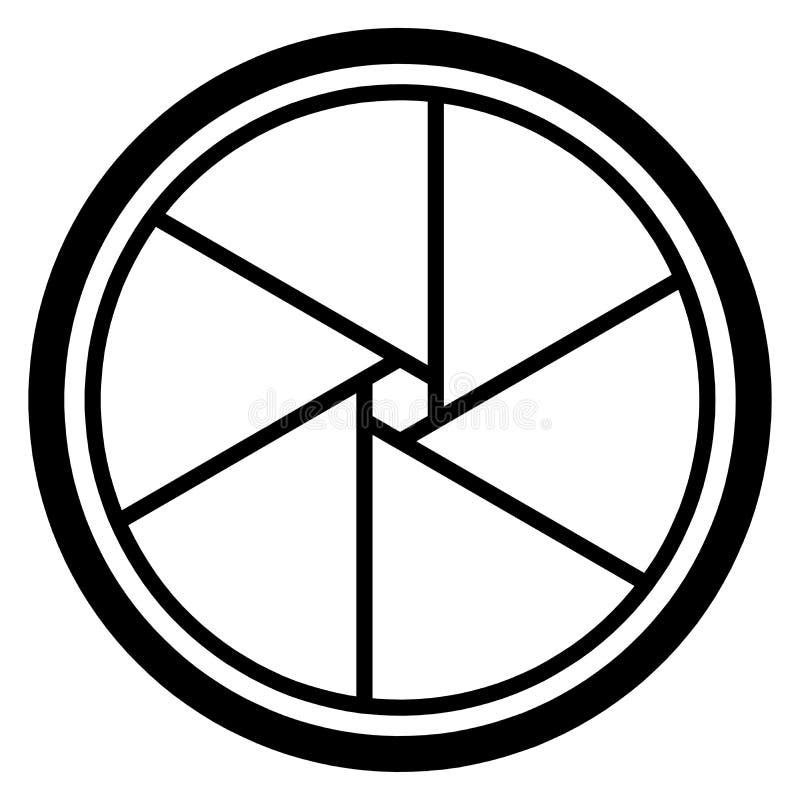 Camera Shutter Icon Symbol and Shutter Blade Vector Stock Vector ...