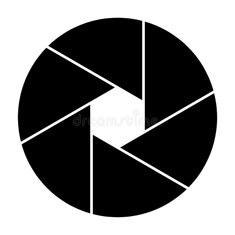 Camera Shutter Icon Symbol and Shutter Blade Vector Stock Vector ...