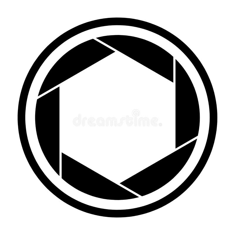 Camera Shutter Icon Symbol and Shutter Blade Vector Stock Vector ...