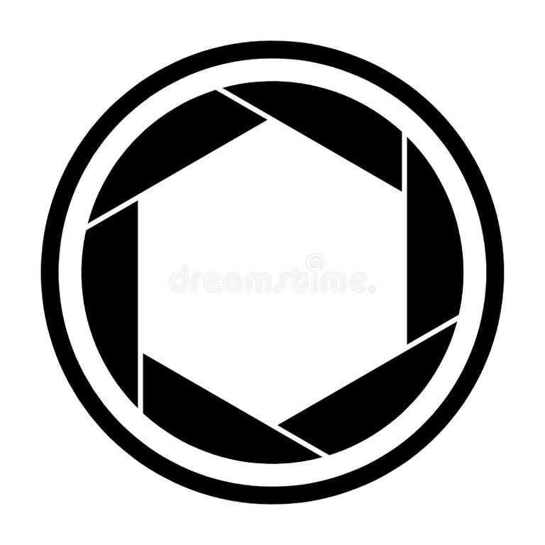 Camera Shutter Icon Symbol and Shutter Blade Vector Stock Vector ...