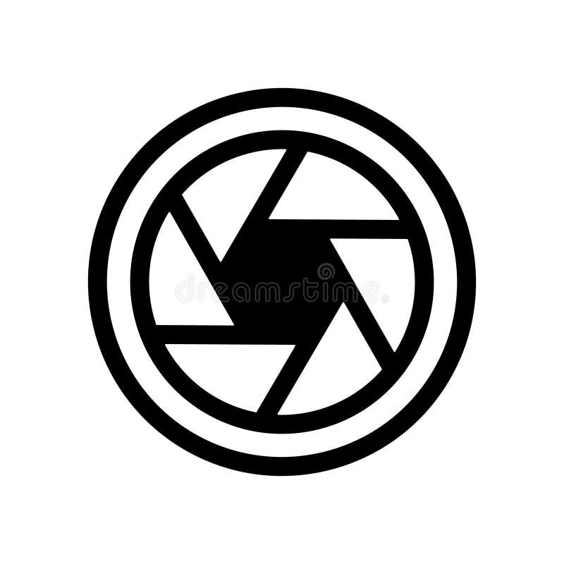 Camera Shutter Icon Vector. Camera Lens Illustration Sign. Diaphragm ...