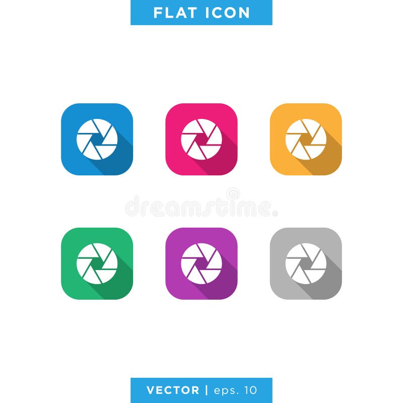 Camera Shutter Icon Vector Design Template Stock Vector - Illustration ...
