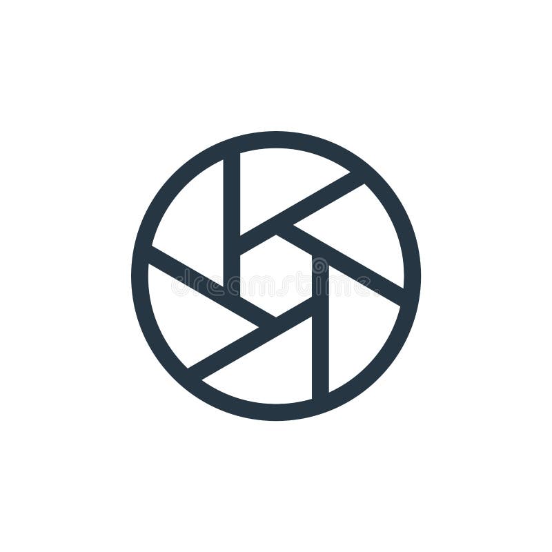 Camera Shutter Icon Vector from Graphic Design Concept. Thin Line ...