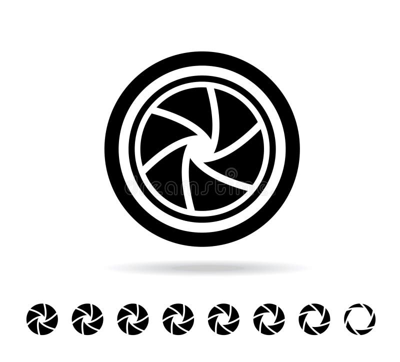 Camera shutter icons stock vector. Illustration of black - 55138837
