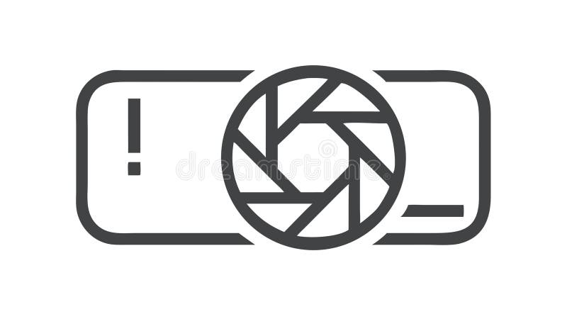 Camera Shutter Lens Icon, Photography, Focus, and Image Capture, Vector ...