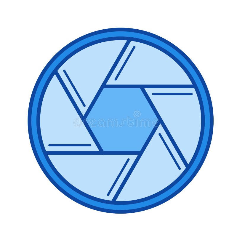 Camera shutter line icon. stock vector. Illustration of outline - 100291826