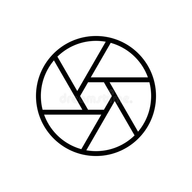 Camera Shutter Outline Icon Isolated. Symbol, Logo Illustration for ...