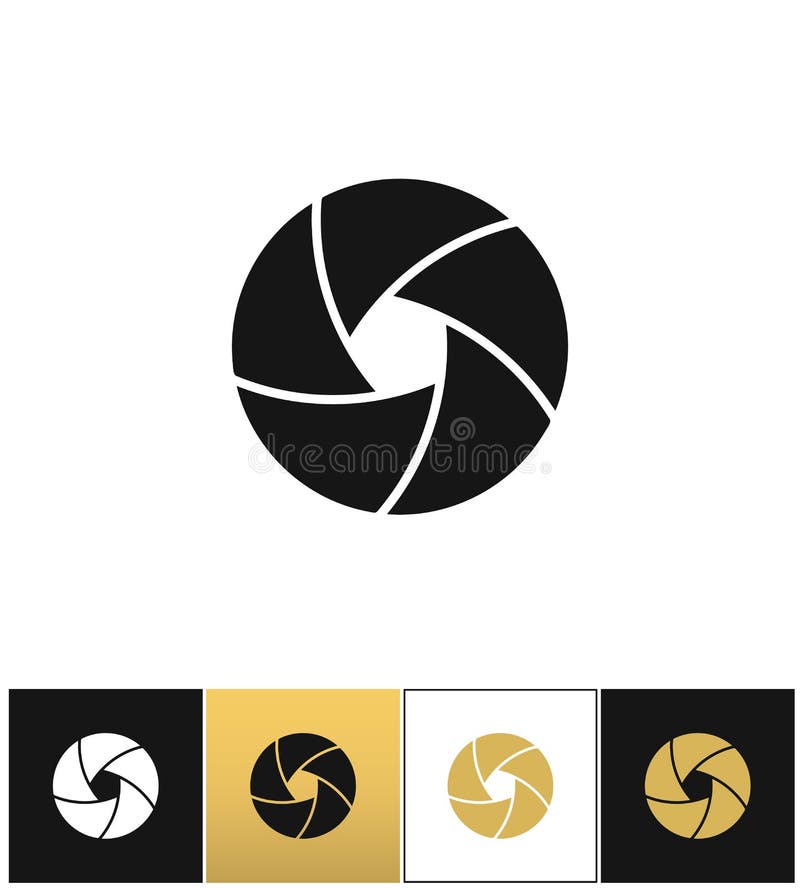 Camera Shutter Photographer Logo Icons Vector Set Stock Vector ...