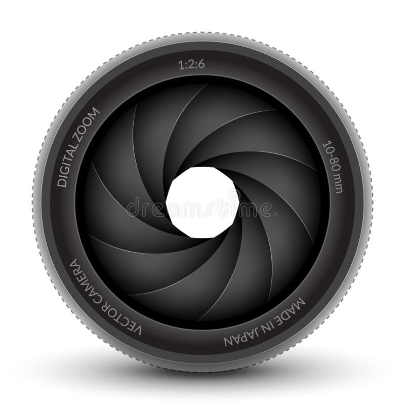 Camera Shutter Photography Background Aperture. Focus Vector Black Lens ...