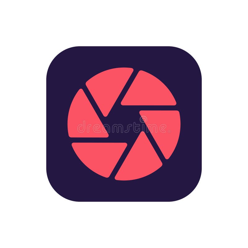 Camera Shutter Vector Icon. Aperture Icon. Stock Vector - Illustration ...