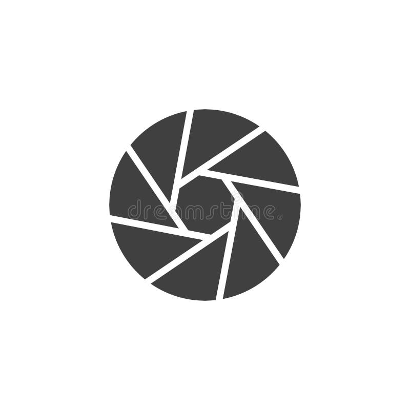 Camera shutter vector icon stock vector. Illustration of simple - 259408182