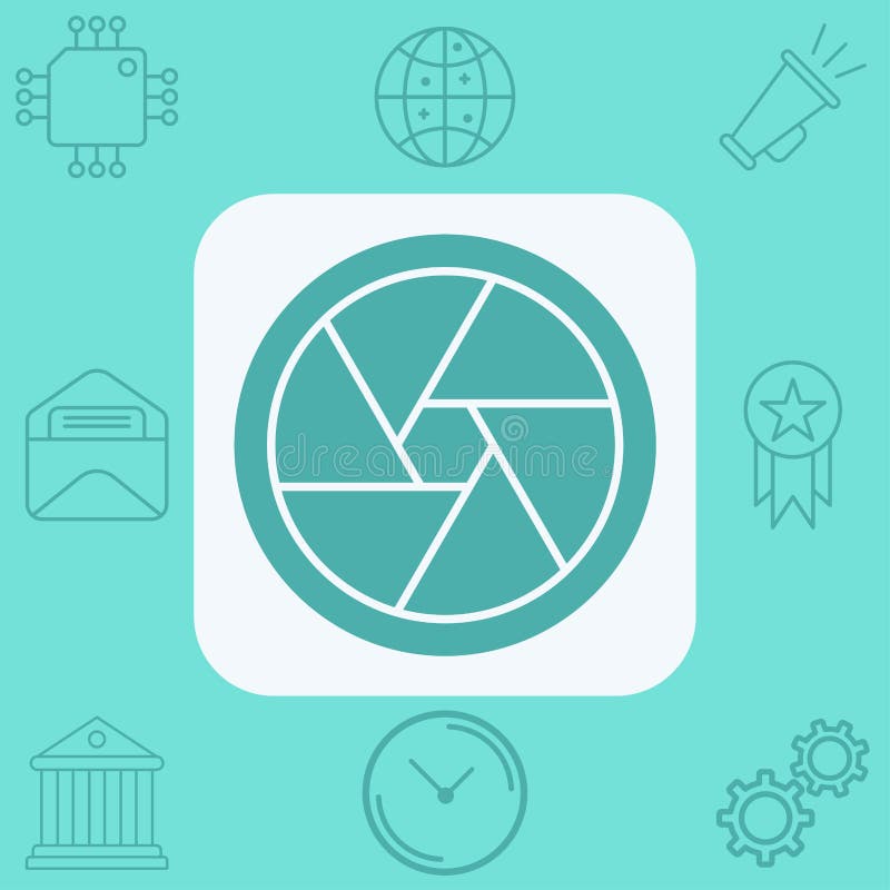 Camera Shutter Vector Icon Sign Symbol Stock Vector - Illustration of ...