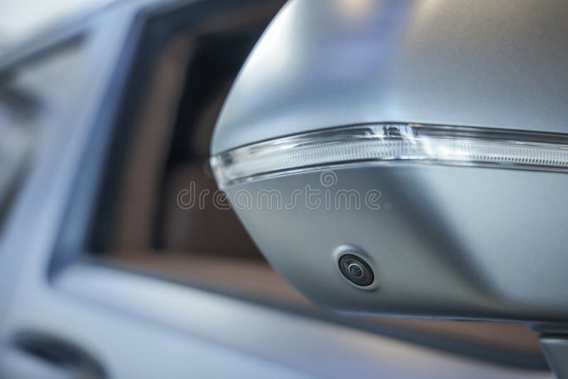 Camera on the Side Mirror of the Car Stock Photo - Image of technology ...