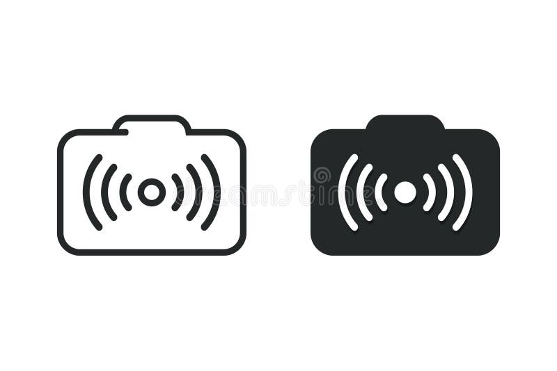 Camera with Signal Icon. Illustration Vector Stock Vector ...