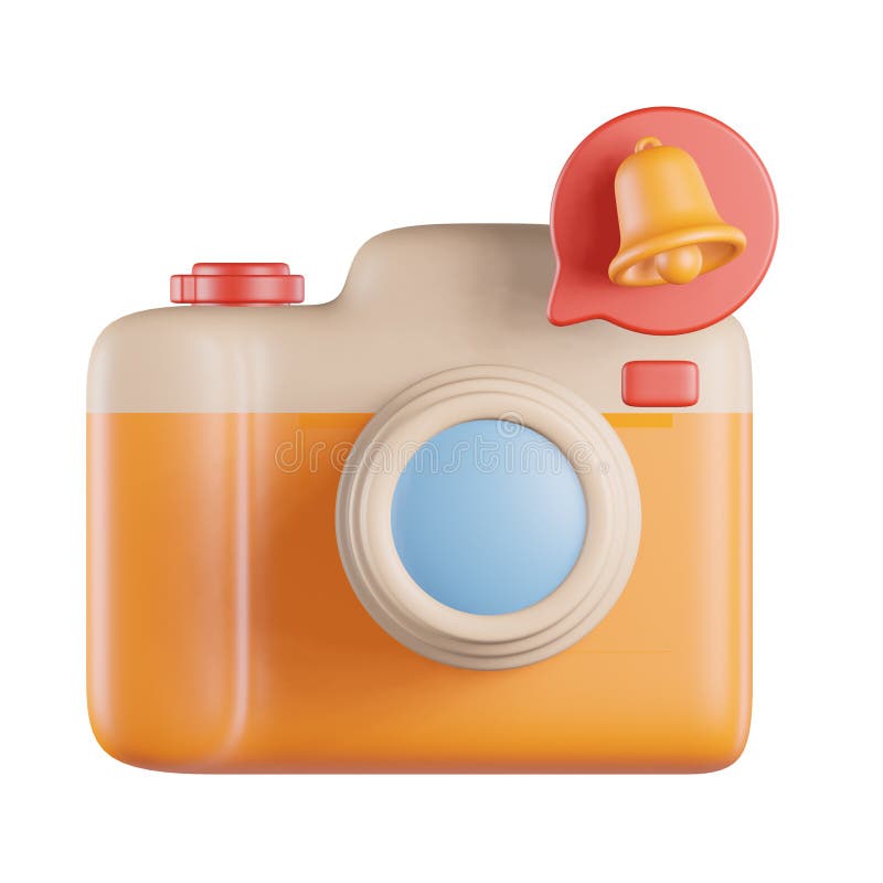 Camera Signal Notification 3D Icon Stock Image - Illustration of signal ...