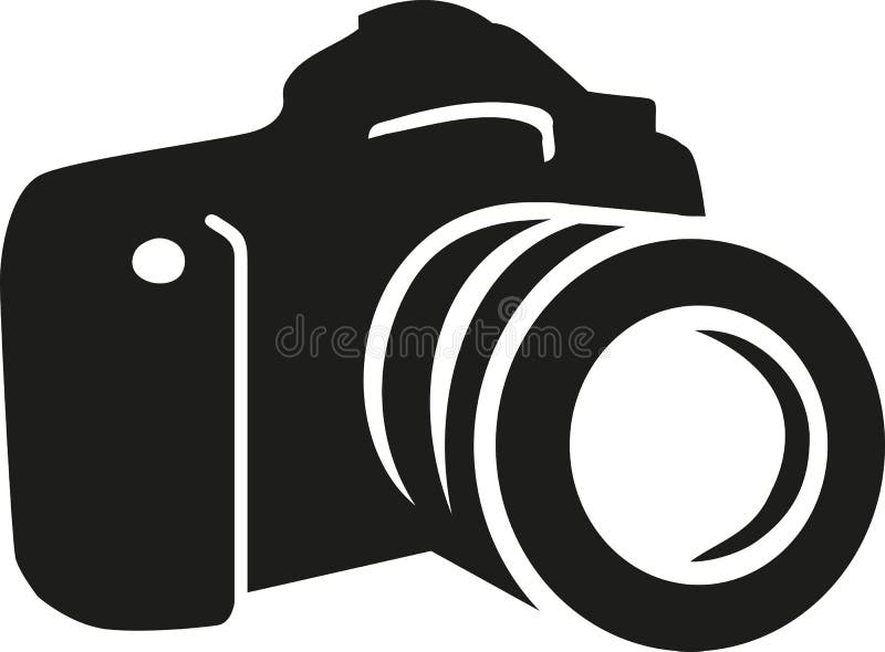 Camera silhouette vector stock vector. Illustration of photograph ...