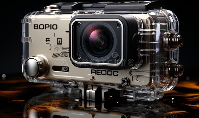 Camera Sitting on Table stock image. Image of transparent - 309435653